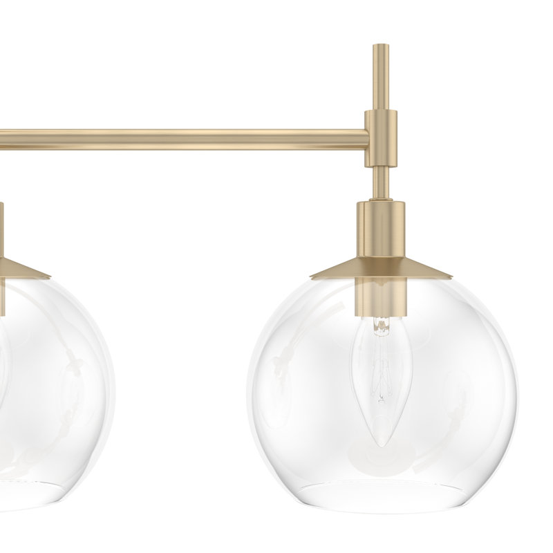 Three Posts™ Lomawai With Clear Glass 5 Light Linear Chandelier Ceiling ...