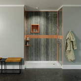 Bella CORE 2 Wall Shiplap Tub and Shower Surround Kit up to 36D x 72W x ...