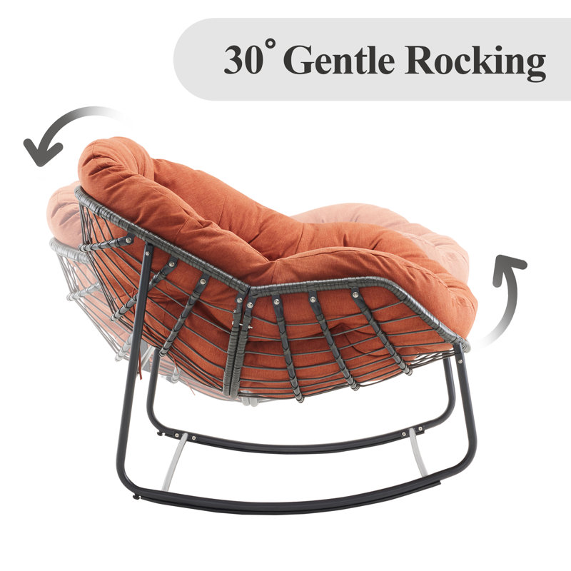 Wildon Home® Cadynce Wicker Outdoor Rocker Chair & Reviews | Wayfair