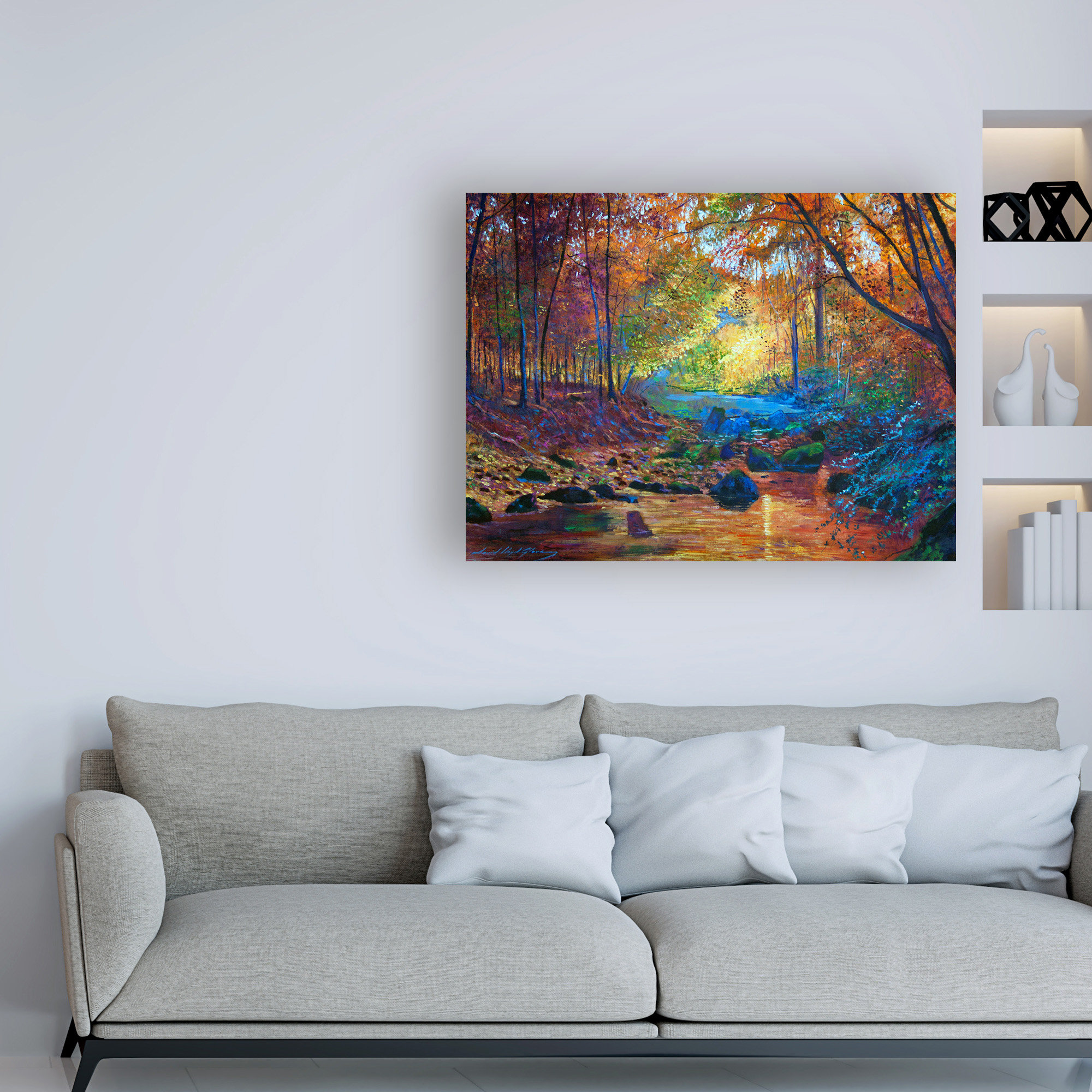 Charlton Home® David Lloyd Glover 'Quiet Autumn Moments' Canvas Art ...