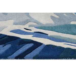 Wade Logan® Booska Abstract Hand Tufted Wool Area Rug | Wayfair