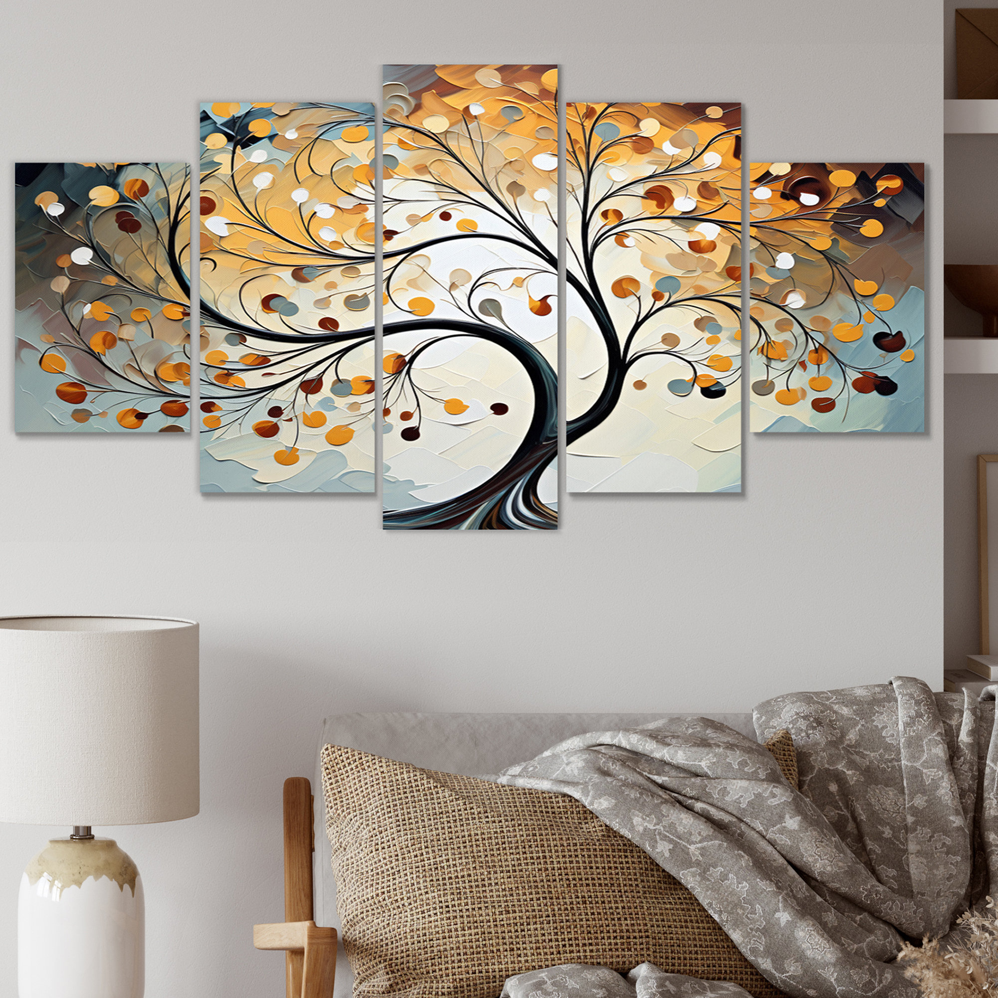 Red Barrel Studio Yellow Grey Majestic Canopies Tree - Landscape Trees ...