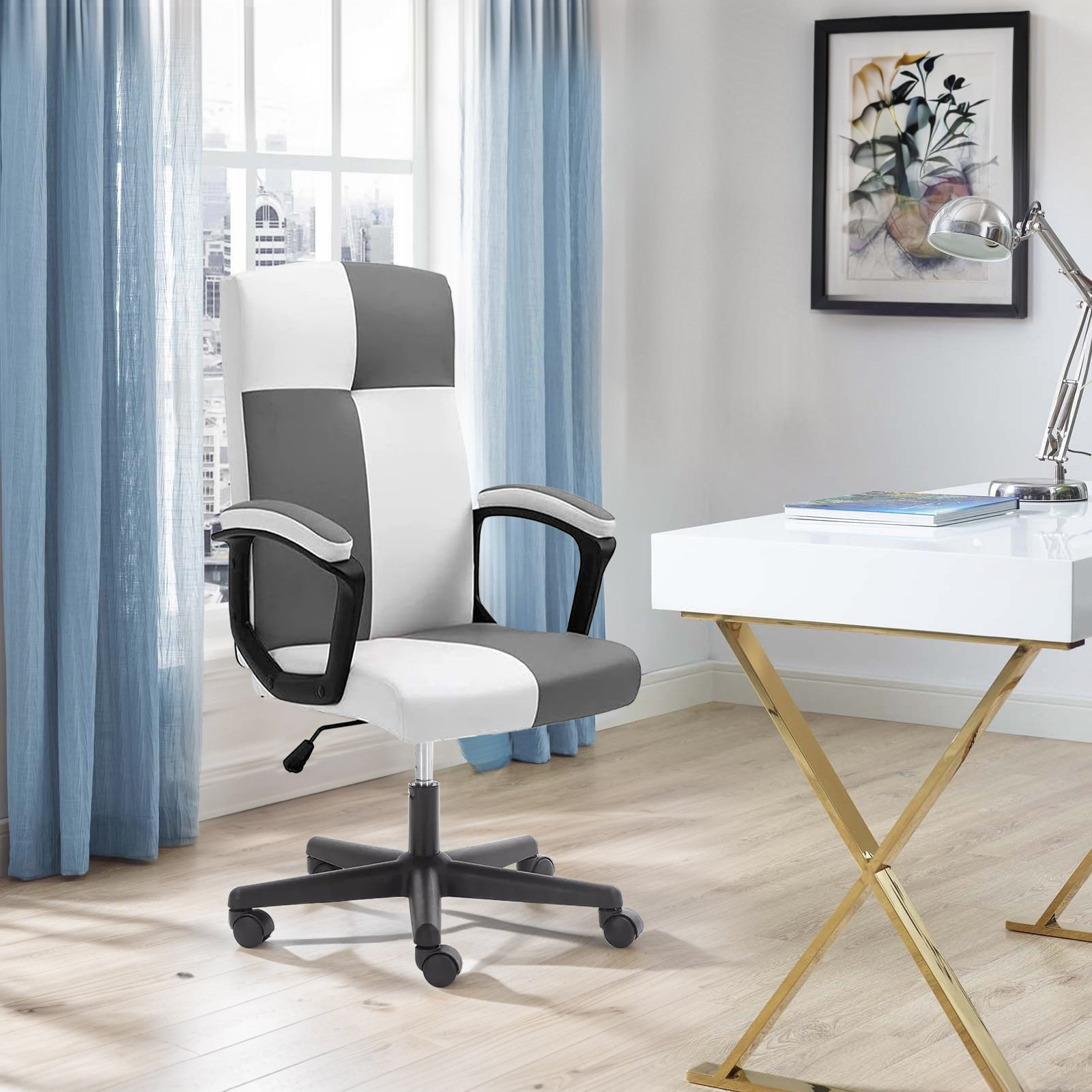 Ebern Designs 360° Adjustable Home Office Desk Task Chair Computer ...