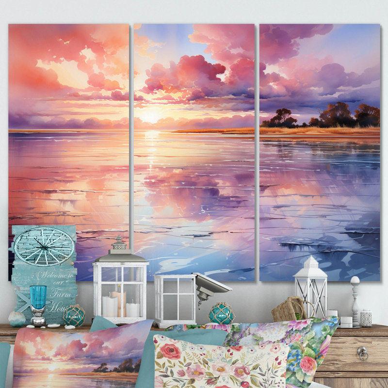 Design Art Clouds Ethereal Drift - Landscapes Metal Wall Decor Set ...