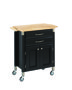 Charlton Home® Hamilton Wood Kitchen Cart & Reviews | Wayfair