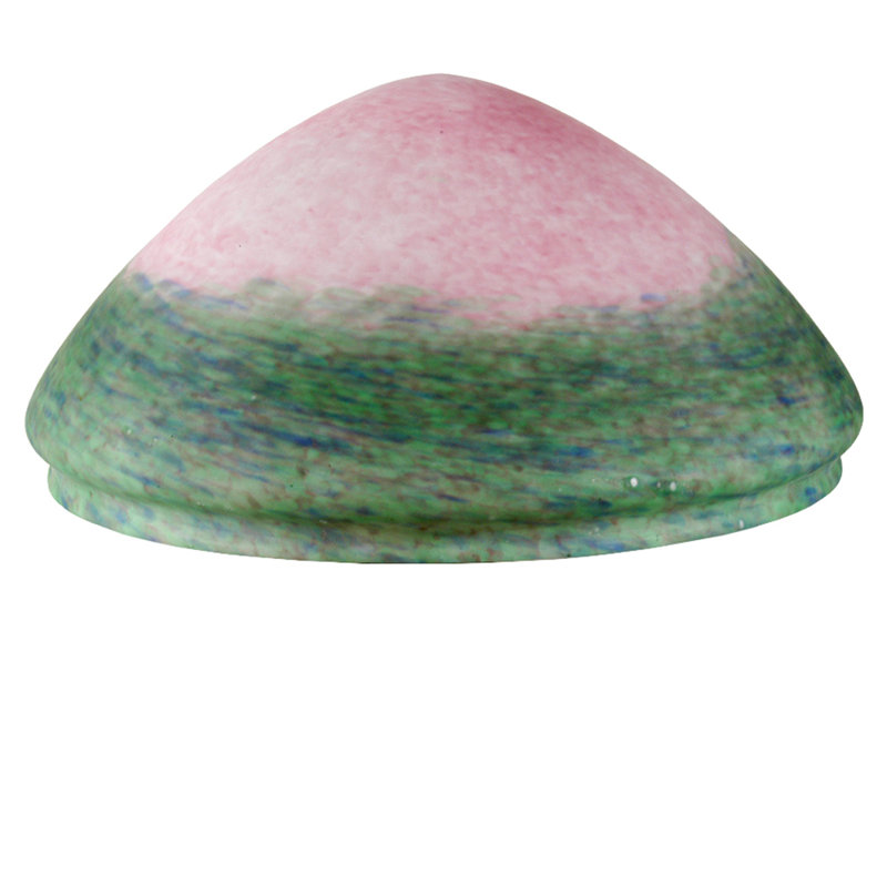 Meyda Lighting 14" Wide Pink & Green Pate-De-Verre Triangle Shade ...