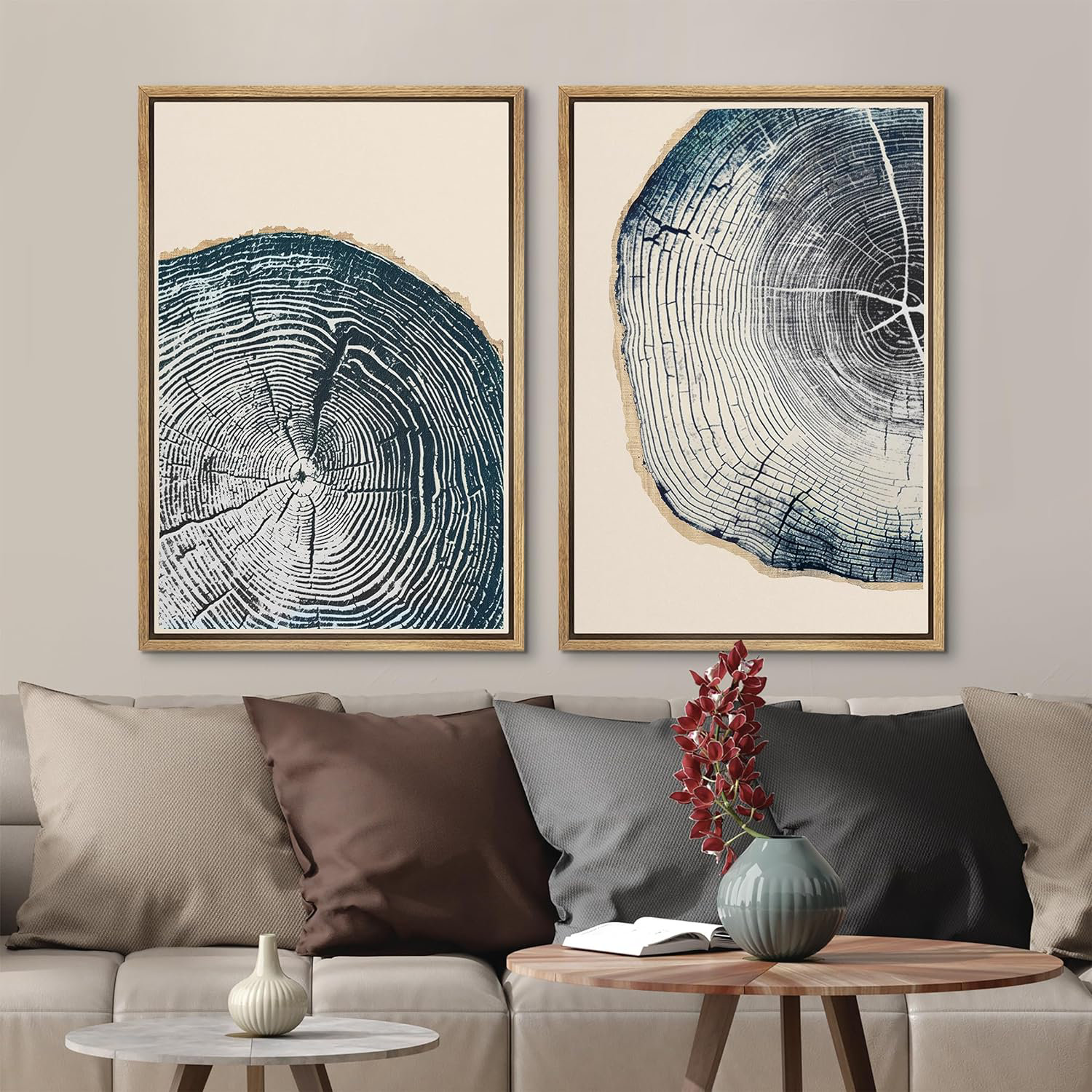 blue tree print