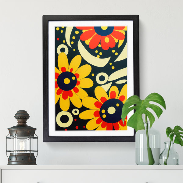 ClassicLiving Lexianna Daisy Flower Vintage Art - Picture Frame Art ...