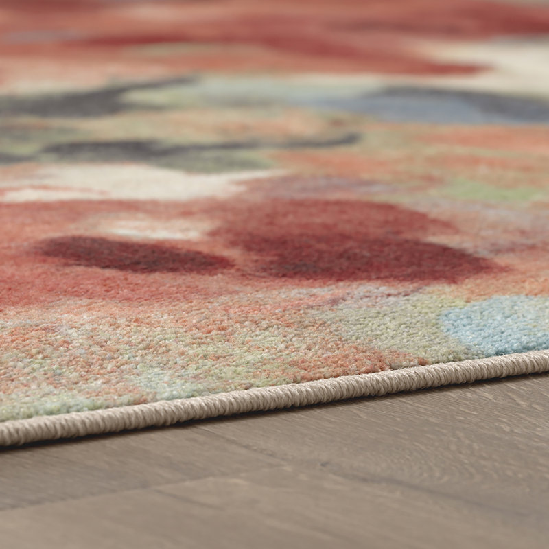 Andover Mills™ SantaCruz Floral Tufted Orange/Green Area Rug & Reviews ...