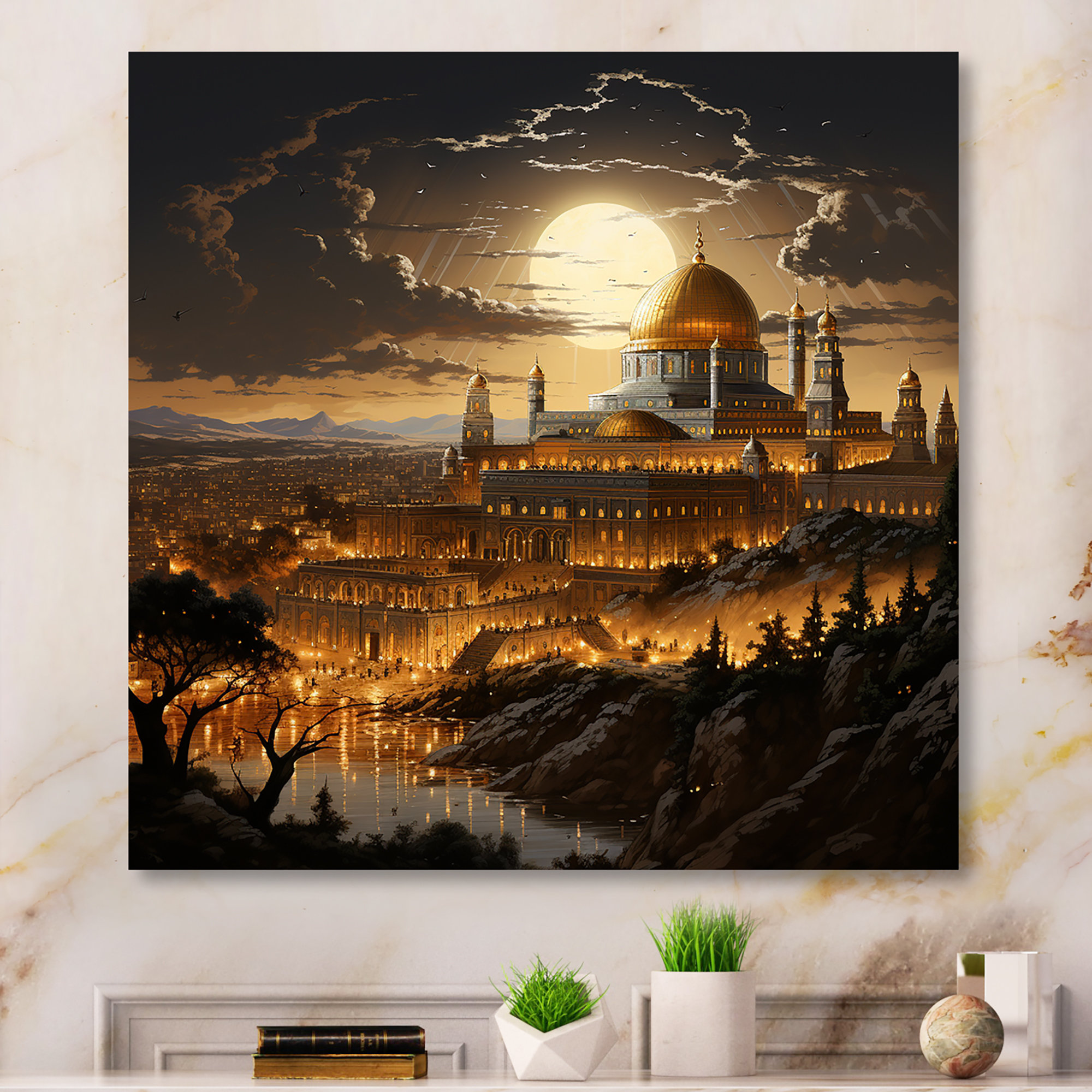 Winston Porter Abstract Jerusalems Jewel Temple Landscape - Judaism ...
