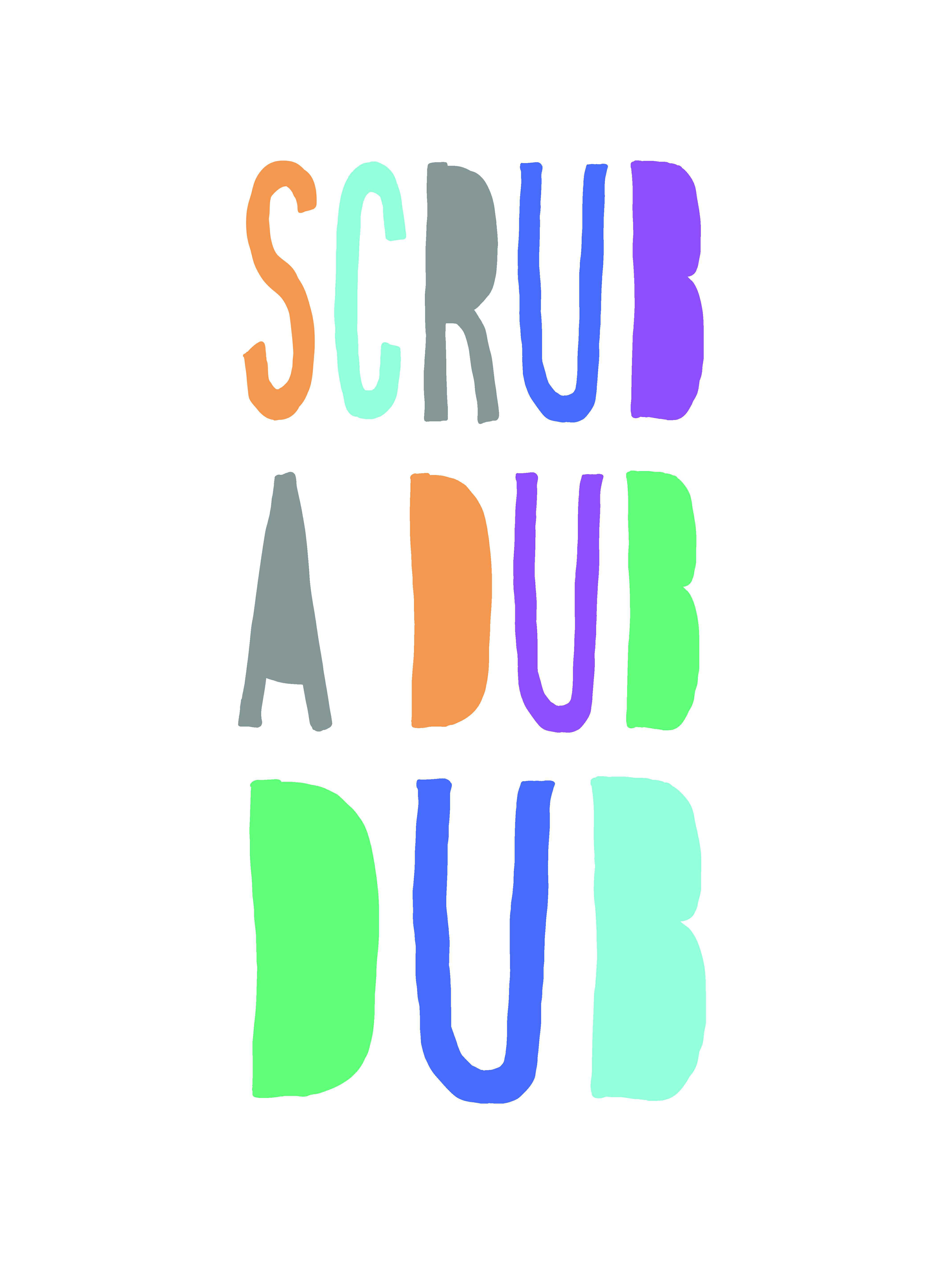 Trinx Scrub a Dub Dub Boy Colors - Wrapped Canvas Textual Art | Wayfair