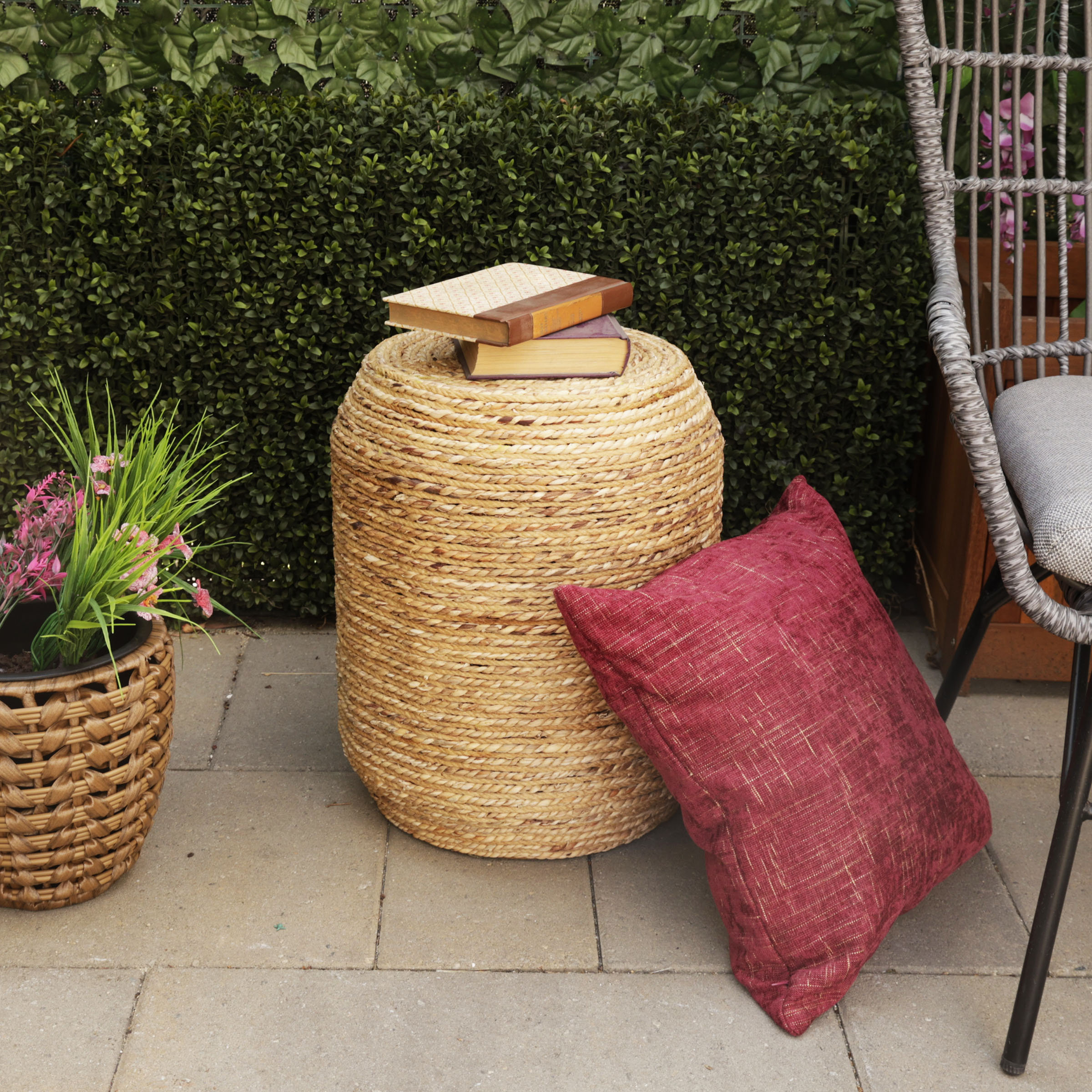 Dakota Fields Woven Hyacinth Stool - Wayfair Canada