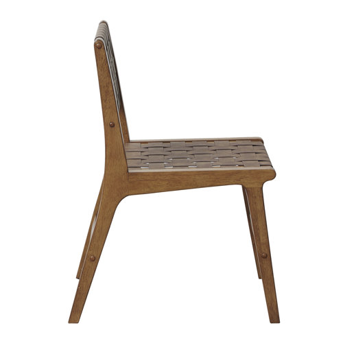 Red Barrel Studio® Oslo Faux Leather Woven Dining Chairs - Wayfair Canada
