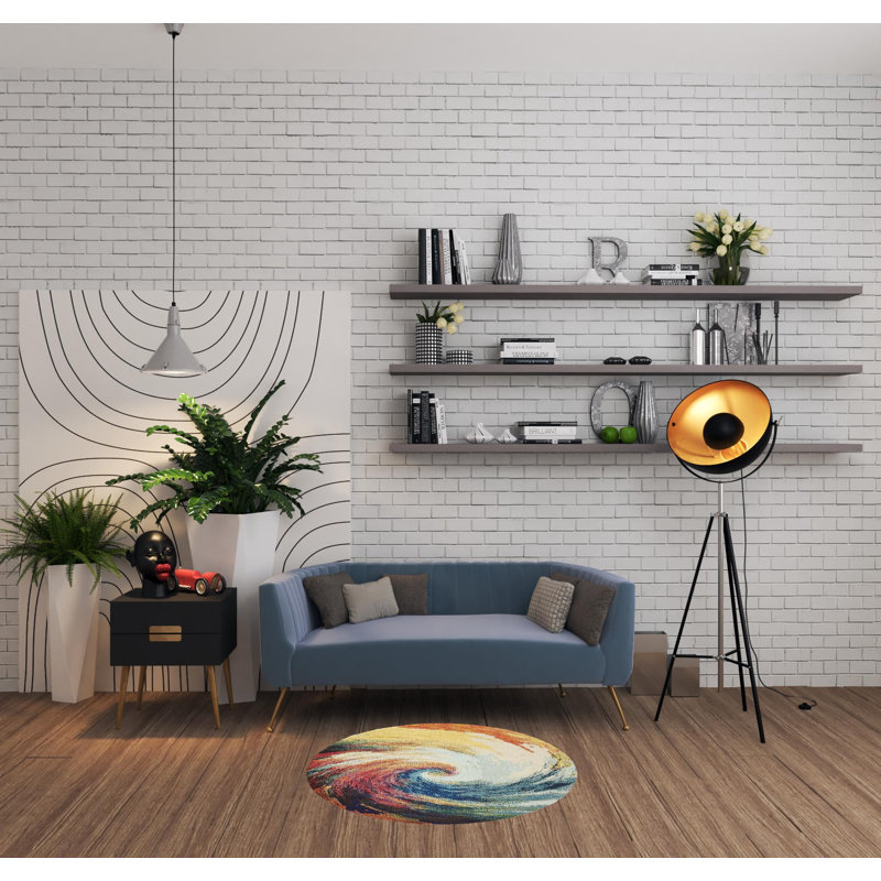 Ivy Bronx Velva Abstract Multicolor Area Rug & Reviews | Wayfair