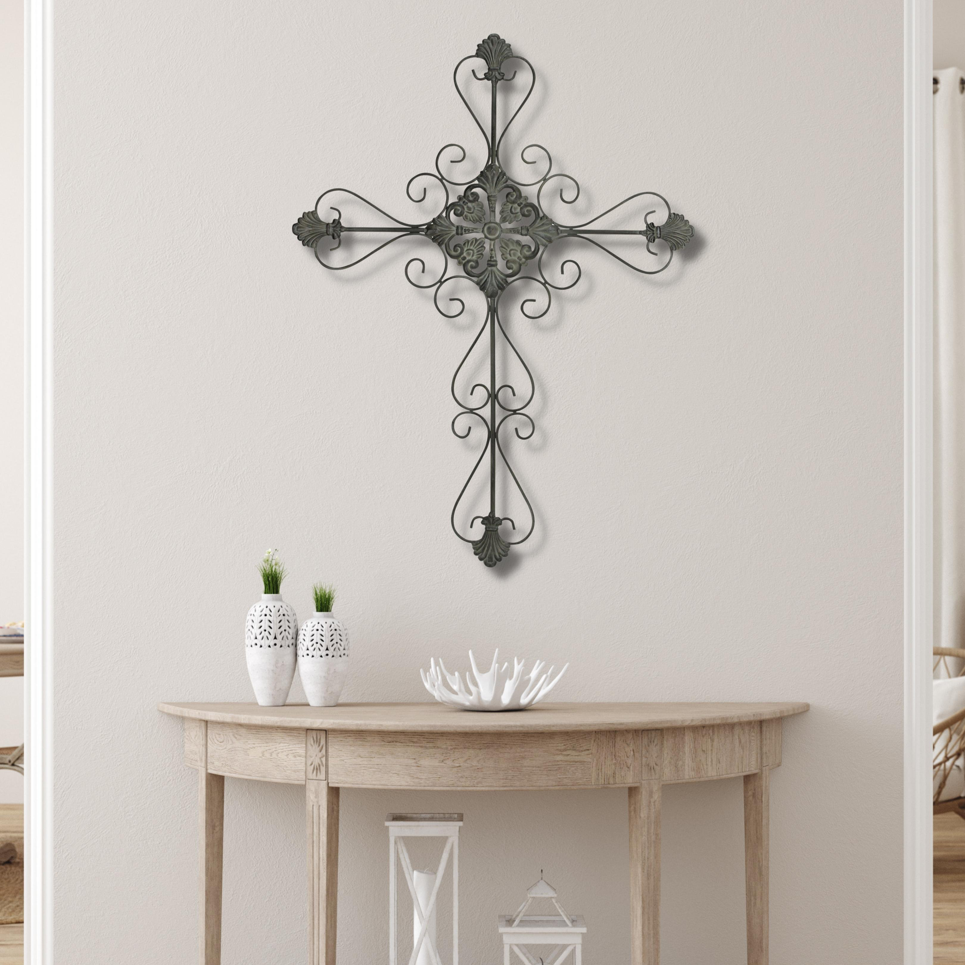 Fleur De Lis Living Tall Cross Rust Wall Décor & Reviews | Wayfair