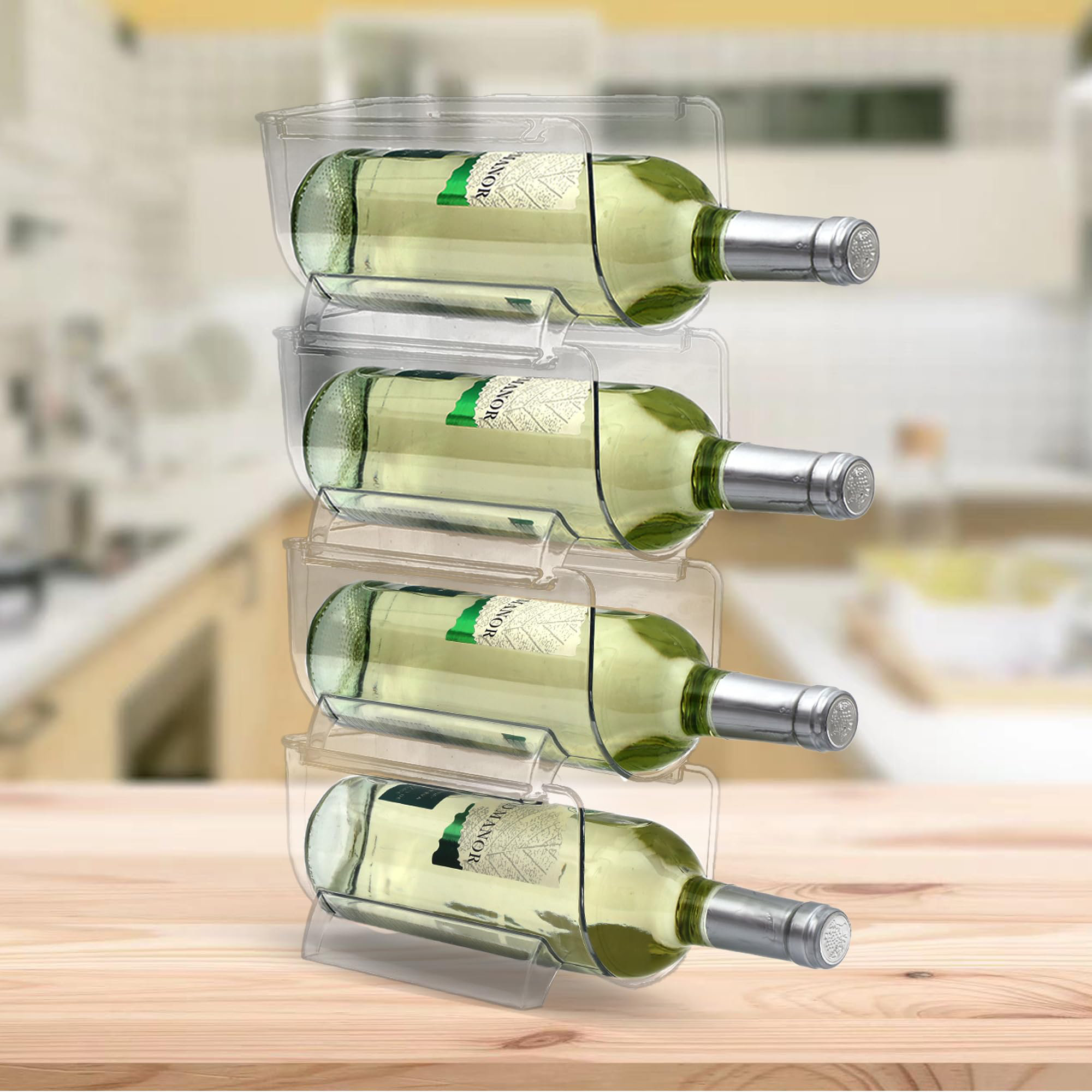 Wrought Studio Set Of 4 Refrigerator Wine Rack, Cabinet Water Bottles ...