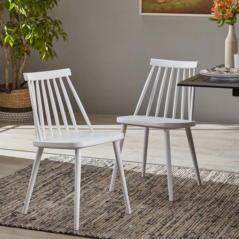 Gracie Oaks Farmhouse Spindle Back Dining Chairs | Wayfair