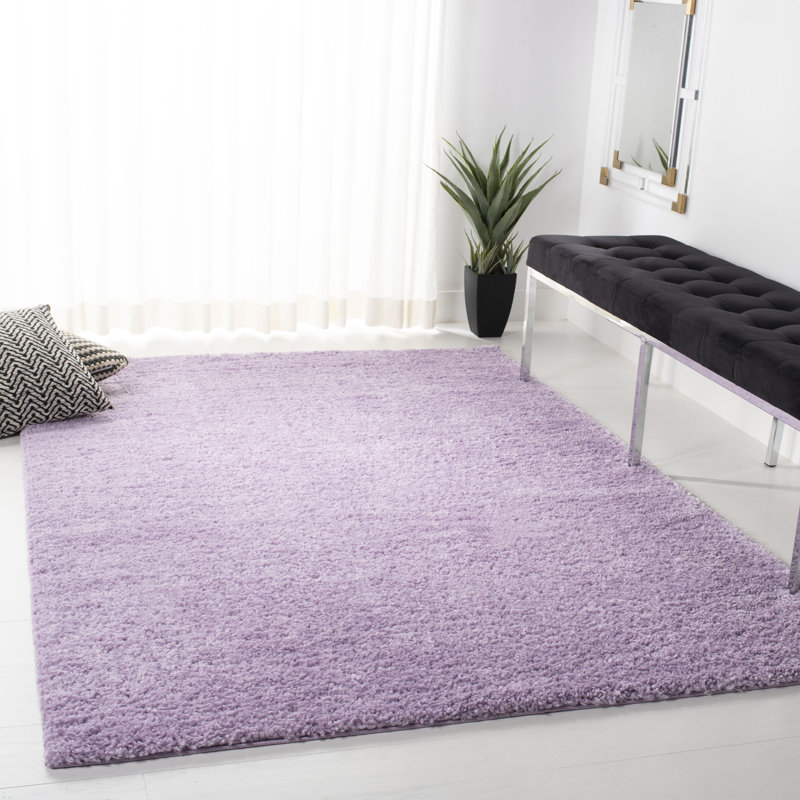 Wade Logan® Jiang Lilac Shag Area Rug & Reviews | Wayfair