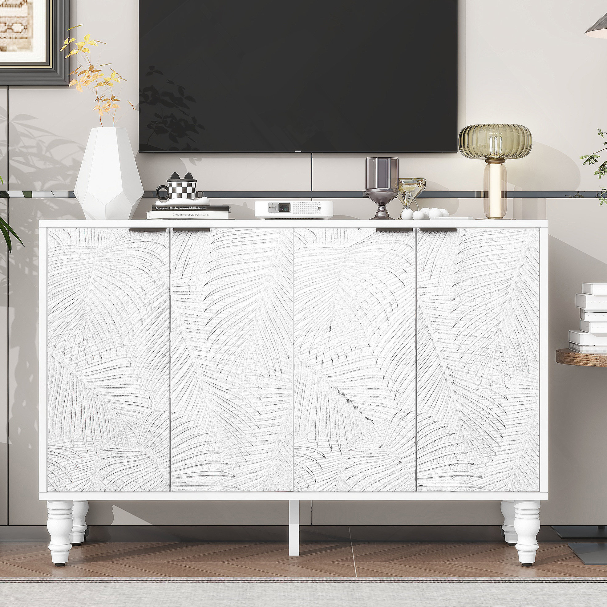 Alcott Hill U-Can 47.2'' Modern TV Stand, Entertainment Centre Media ...