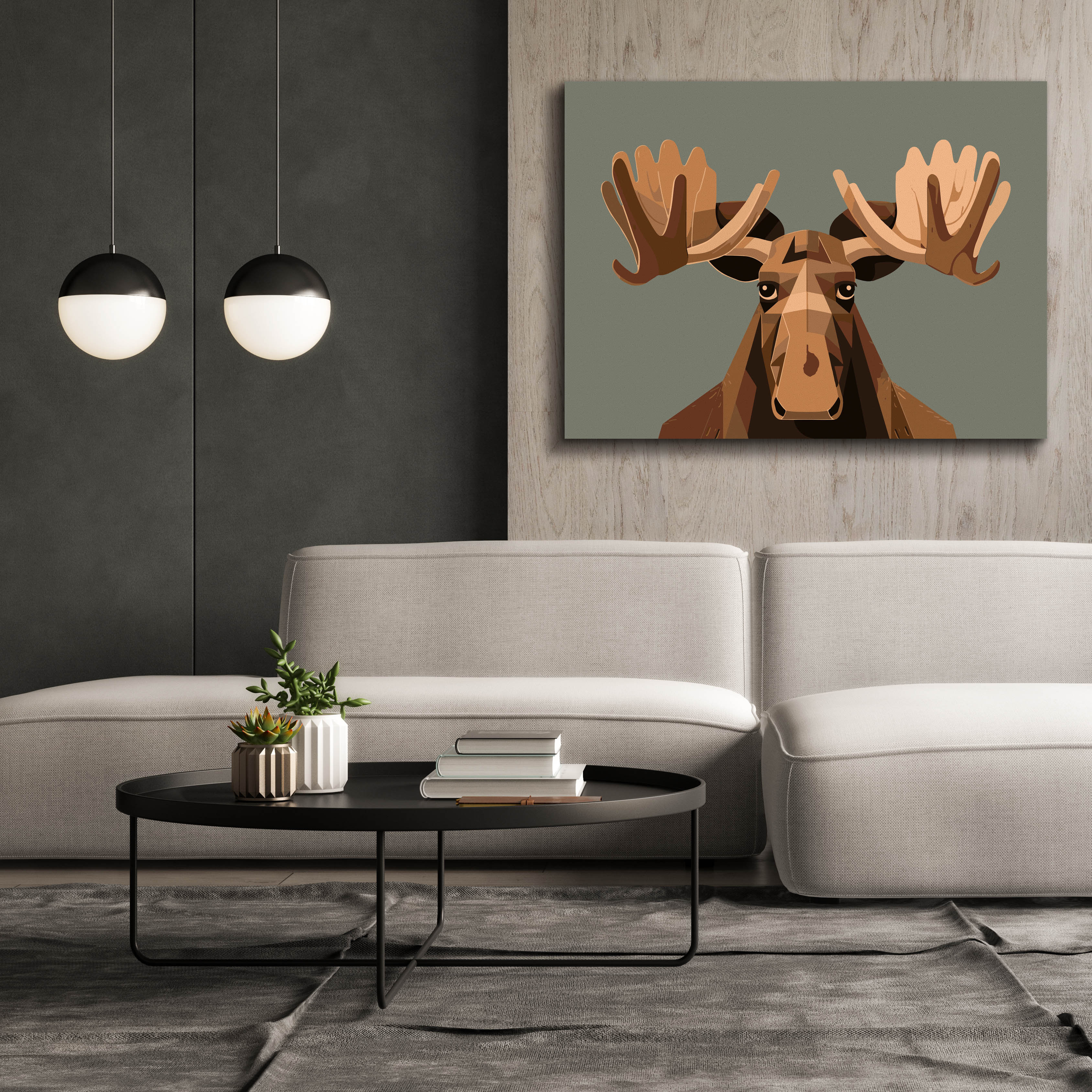 Epic Graffiti 'Staring Moose' by Andreas Magnusson Canvas Wall Art ...
