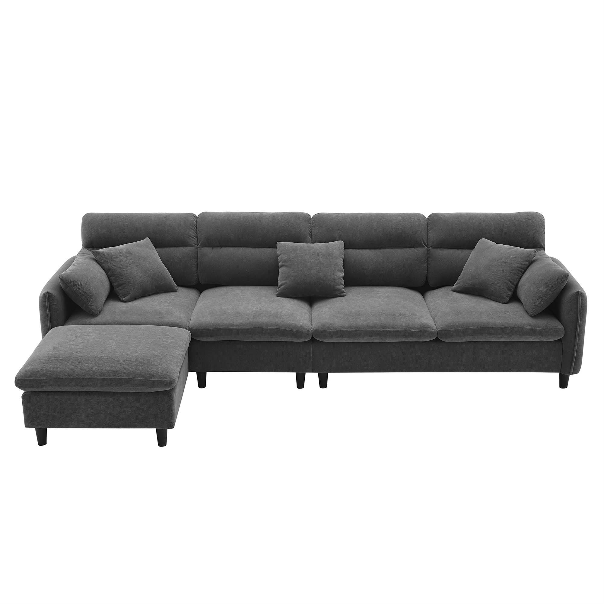 Latitude Run® Modern Convertible Sectional Sofa,L-Shaped Reversible Couch Set With Free Pillows ...