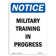 SignMission Military Training in Progress Sign | Wayfair