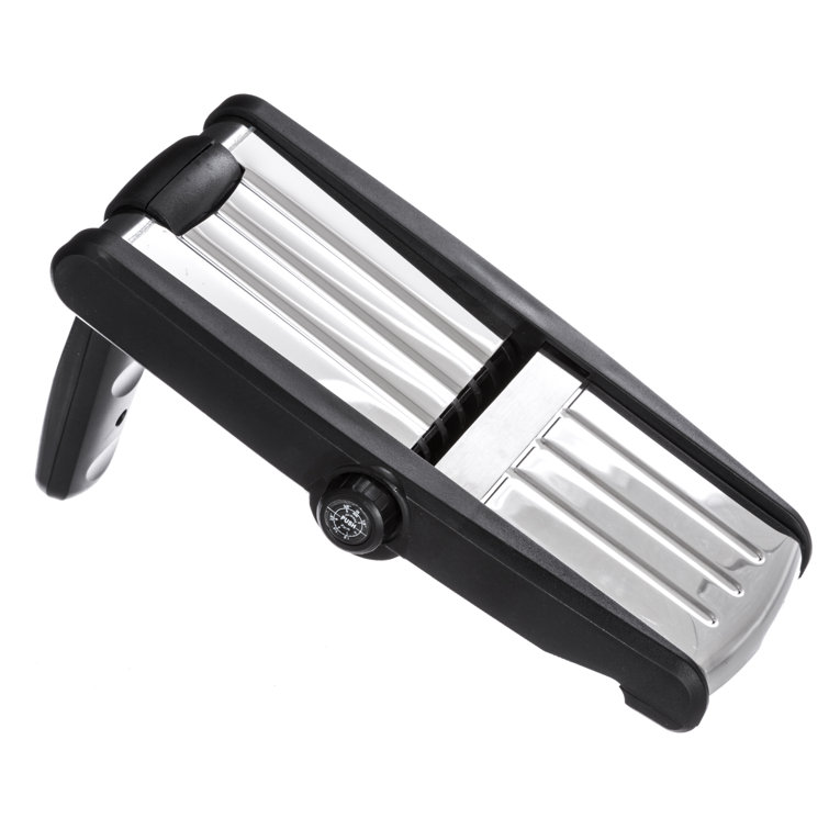 Symple Stuff Mandoline Stainless Steel With 3 Blades And Safety Guard ...