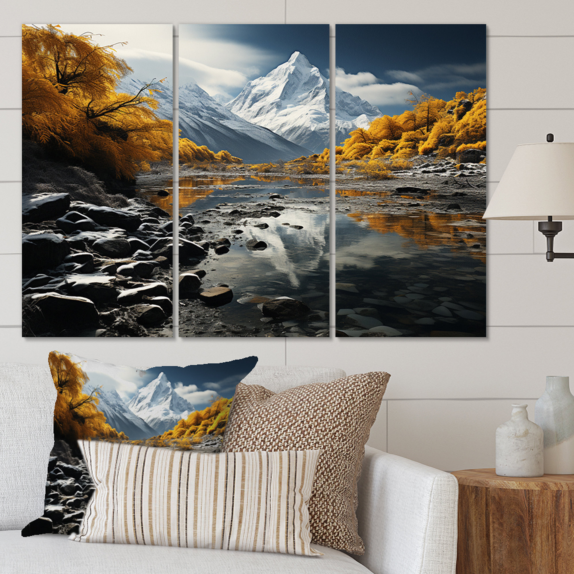 Millwood Pines Yellow Glacier Frozen Eternity Yellow 3 Pieces | Wayfair