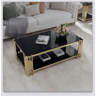 Everly Quinn 48 Inch Wide Rectangular Coffee Table With Tempered Glass ...