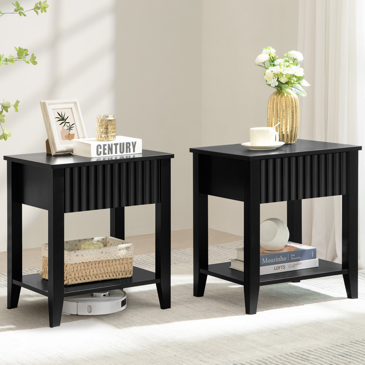 Winston Porter Nyleen 1-Drawer Nightstand & Reviews | Wayfair