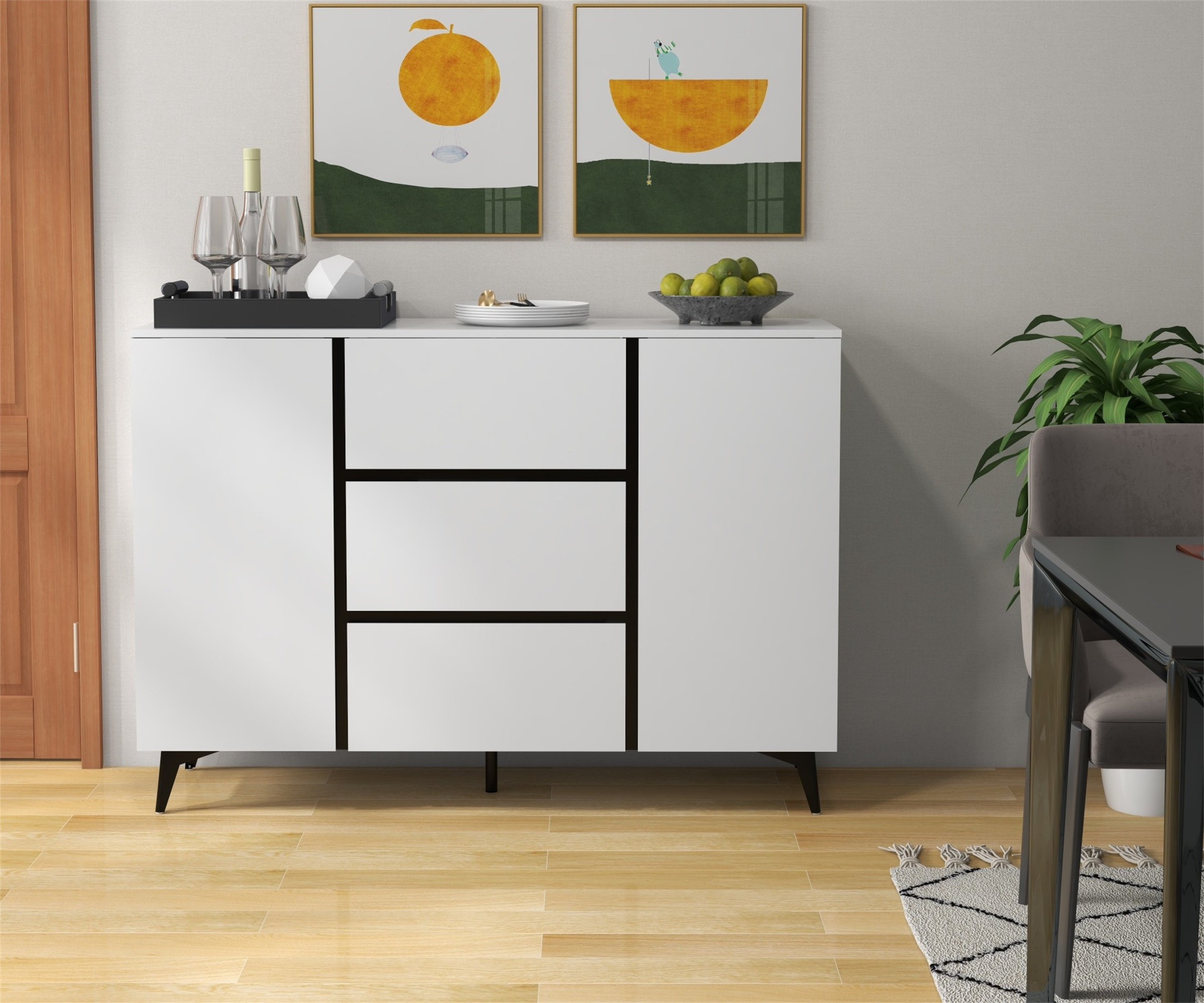 Wrought Studio™ Luxury Sideboard Buffet Cabinet - Wayfair Canada
