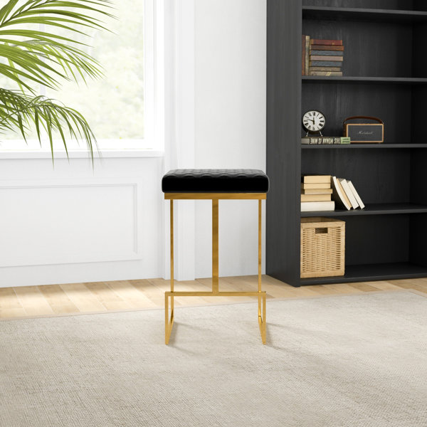 Mercer41 Eicholtz Solid Wood Short Counter Stool | Wayfair