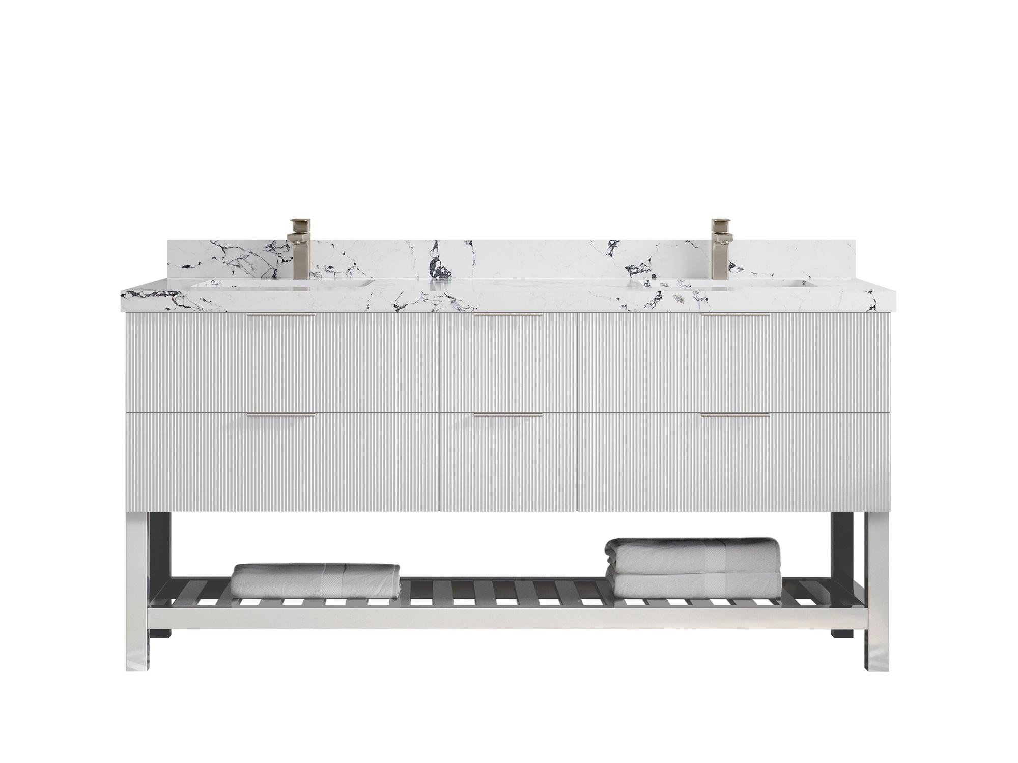 Willow Collections Catalina 72 In. W X 22 In. D Double Sink Bathroom ...