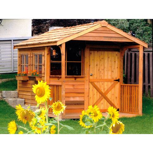 Cedarshed Clubhouse 8ft W x 12ft D Western Red Cedar Wood Storage Shed ...