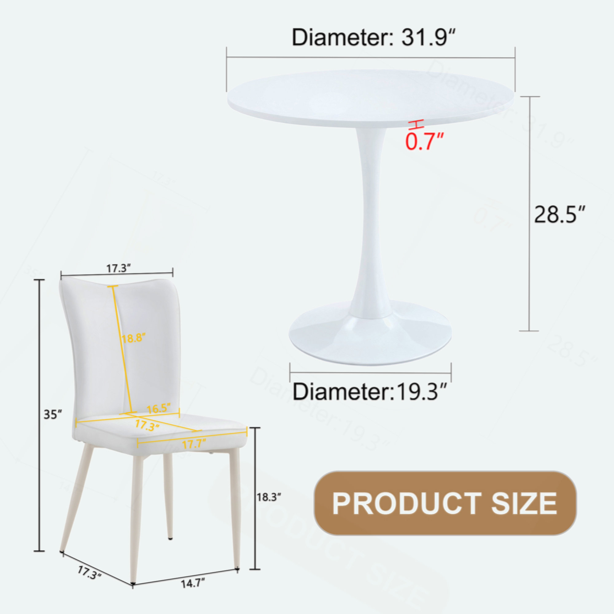 George Oliver Table And Chair Set.Hourglass-Shaped Stable Small Round ...