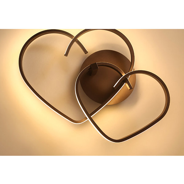 Ivy Bronx 65Cm Heart Shape LED Modern Dimmable Ceiling Light With ...