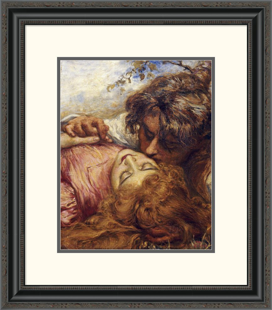 Global Gallery 'The Kiss' by Henry John Stock Framed Painting Print ...