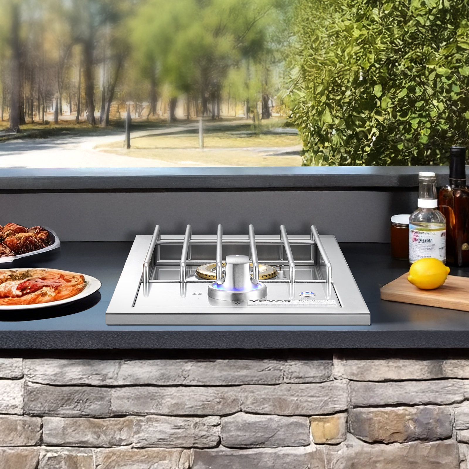 Stellweilan Tessberg Single Grilling Side Burner for Outdoor 17,000BTU ...