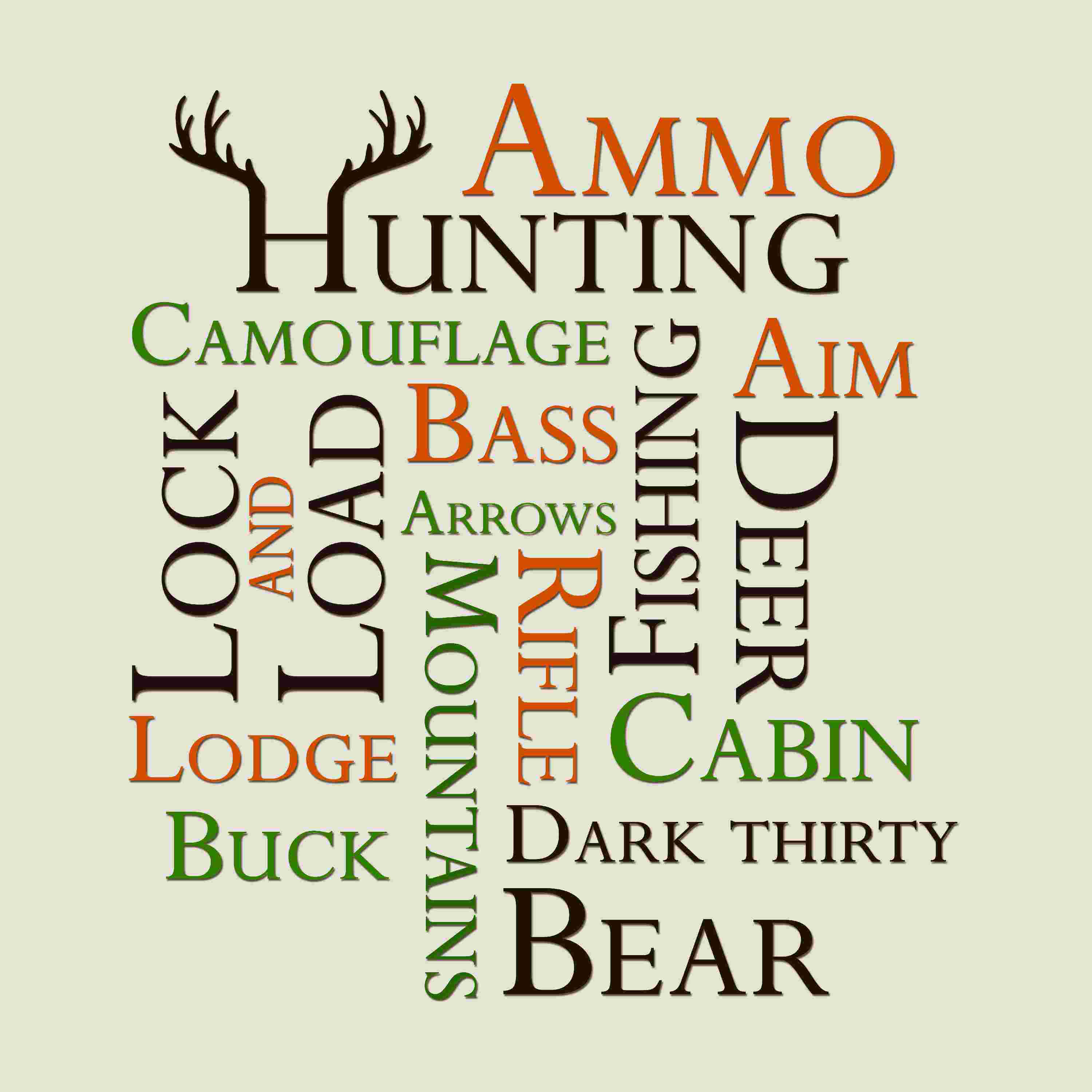 Trinx Hunting Words On Brown | Wayfair