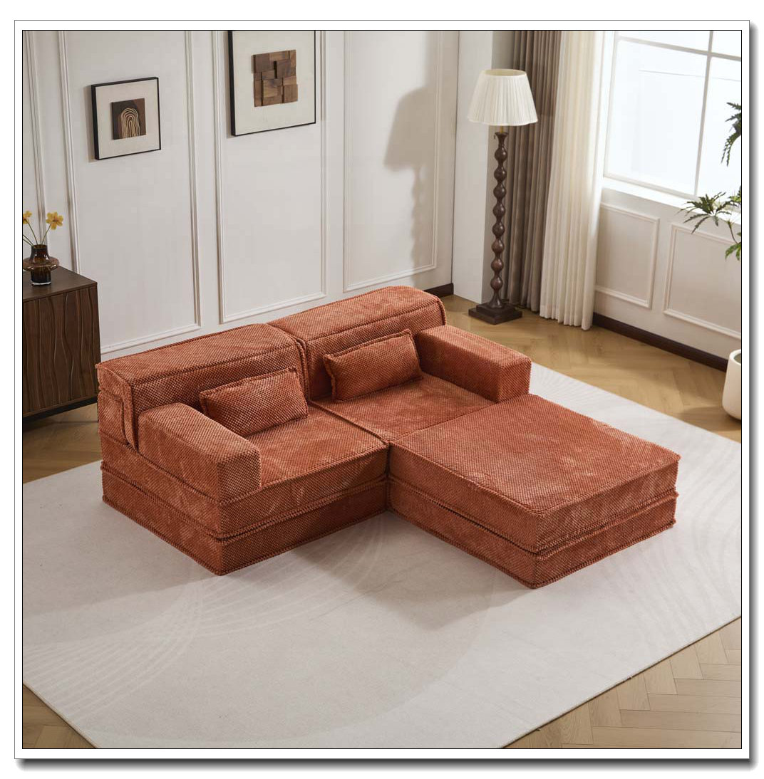 Latitude Run® Compression Mahjong Sofa,Convertible Floor Sofa Bed,DIY ...