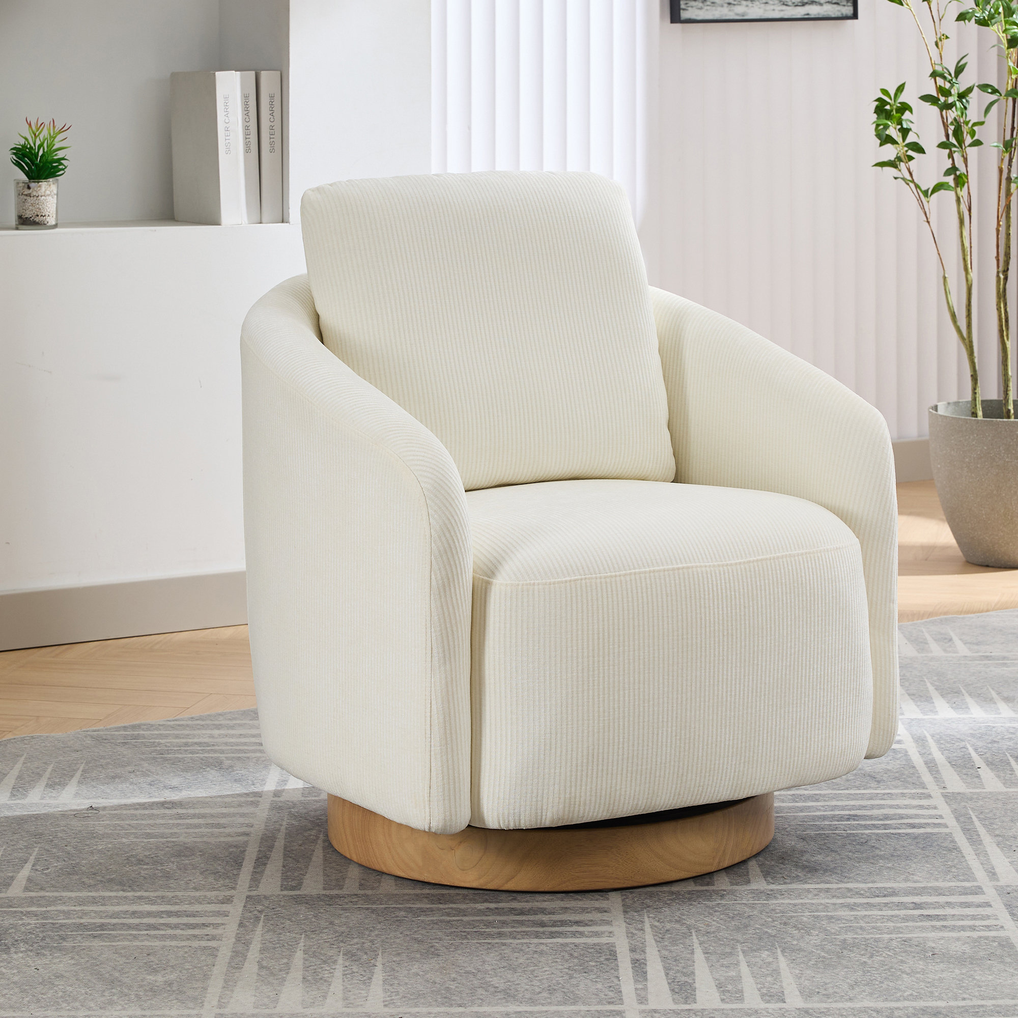 Mercer41 Swivel Accent Barrel Chair: A Comfortable Round Accent Sofa ...
