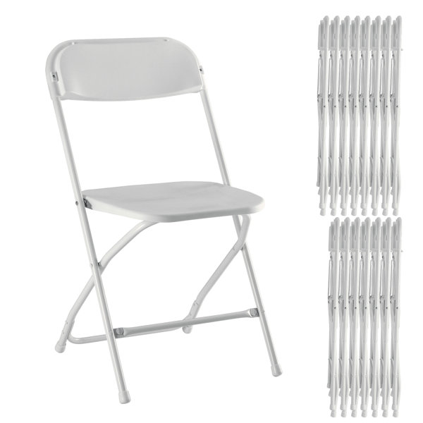 Latitude Run® Plastic/resin Stackable Folding Chair Set (set Of 16 ...