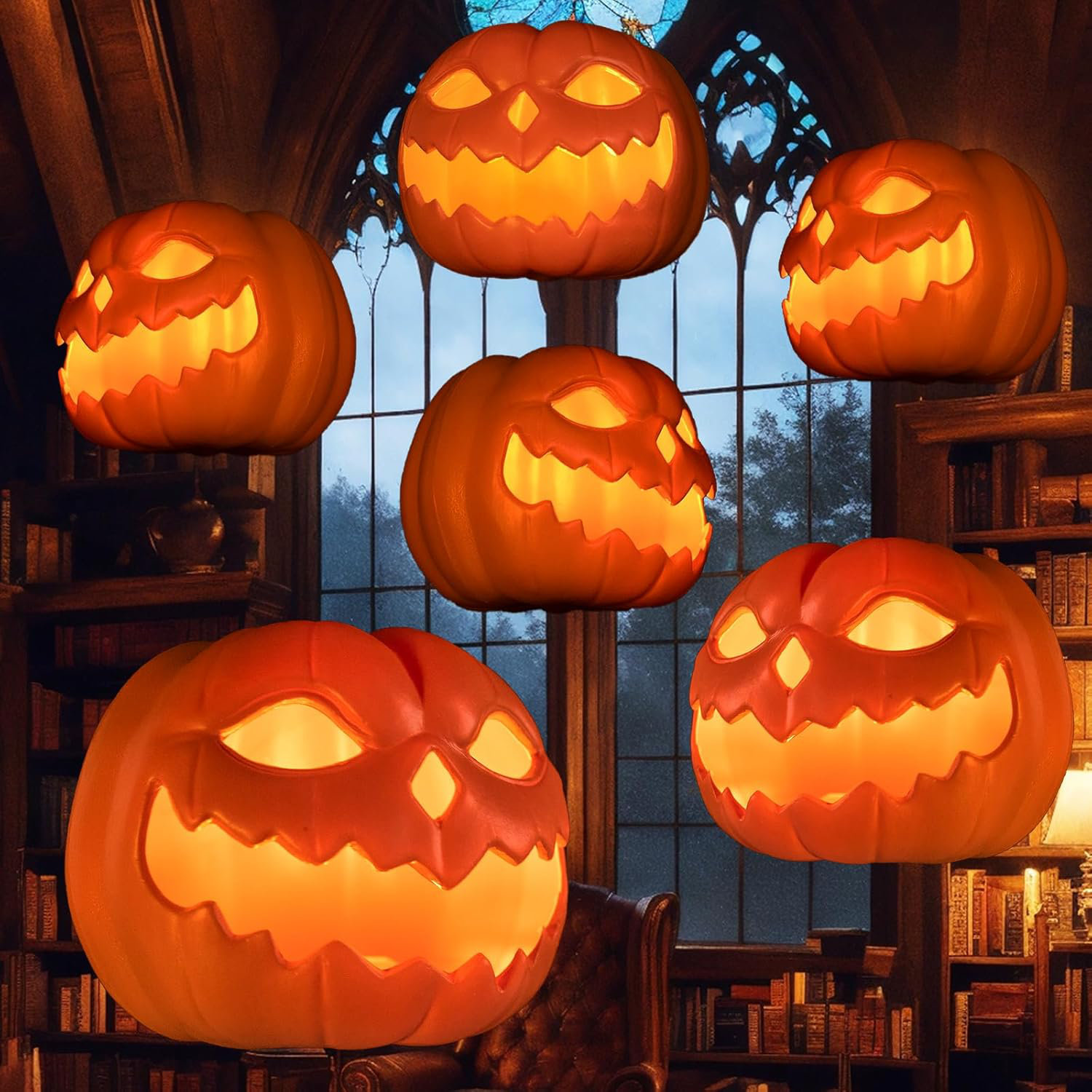 The Holiday Aisle® Halloween Decorations - Set Of 6 Floating LED ...