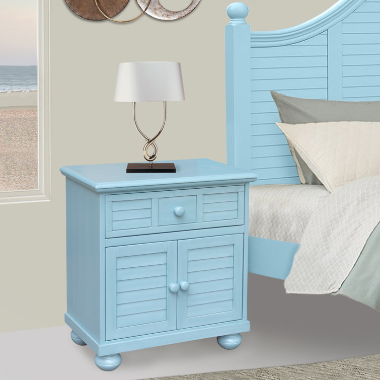 Highland Dunes Beachfront Friedrich 2 Door/Single Drawer Nightstand ...