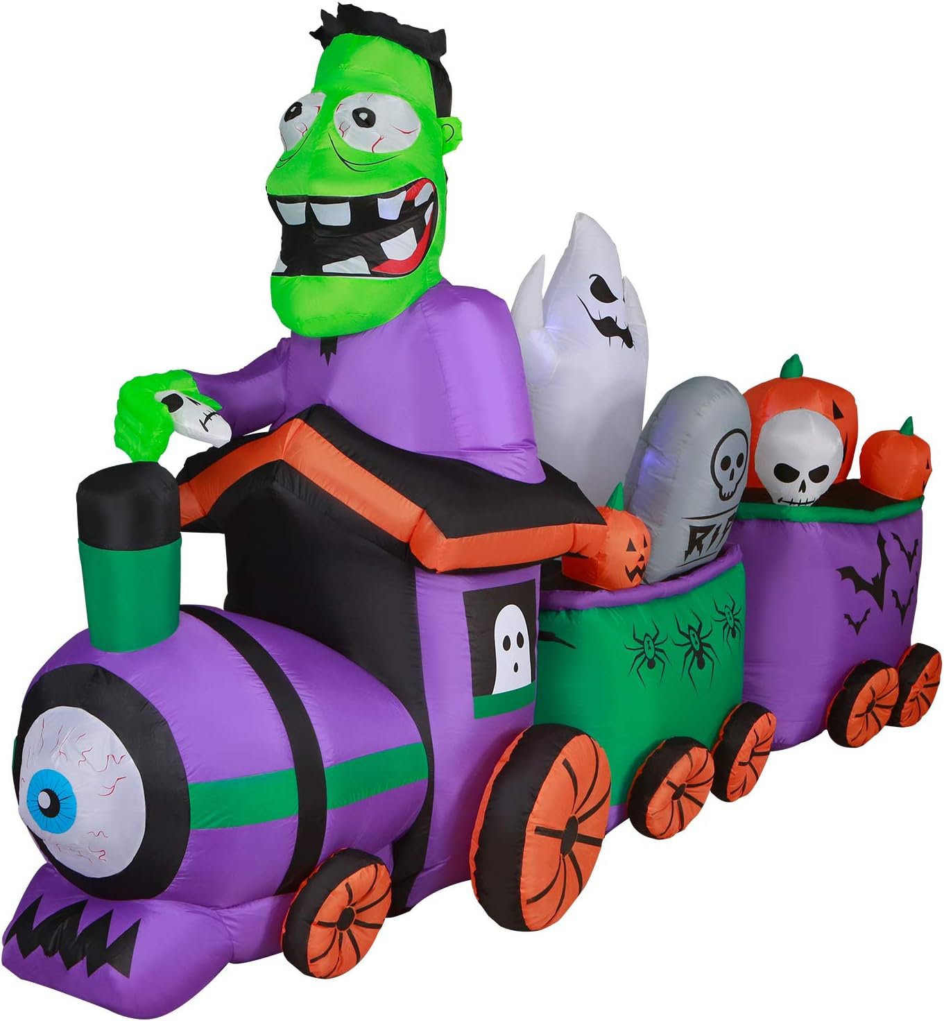 The Holiday Aisle® Graveyard Train Halloween Inflatable | Wayfair