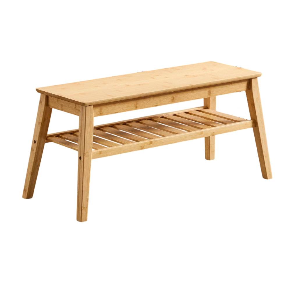 George Oliver Modern Bamboo Entryway Bench | Wayfair