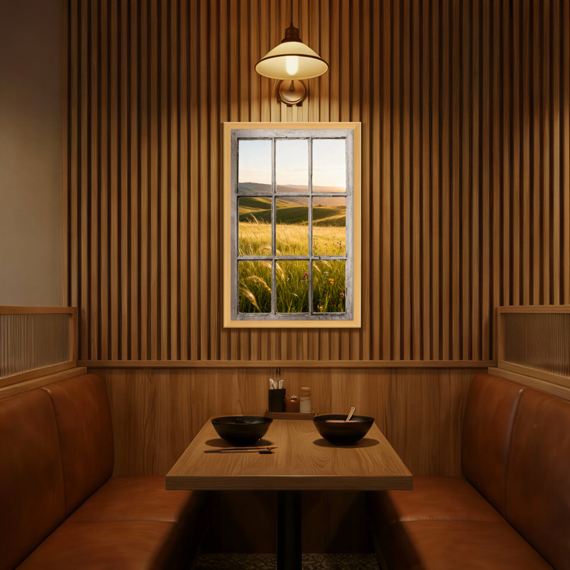 August Grove® Landscape & Nature Golden Field Sunset Through Window ...