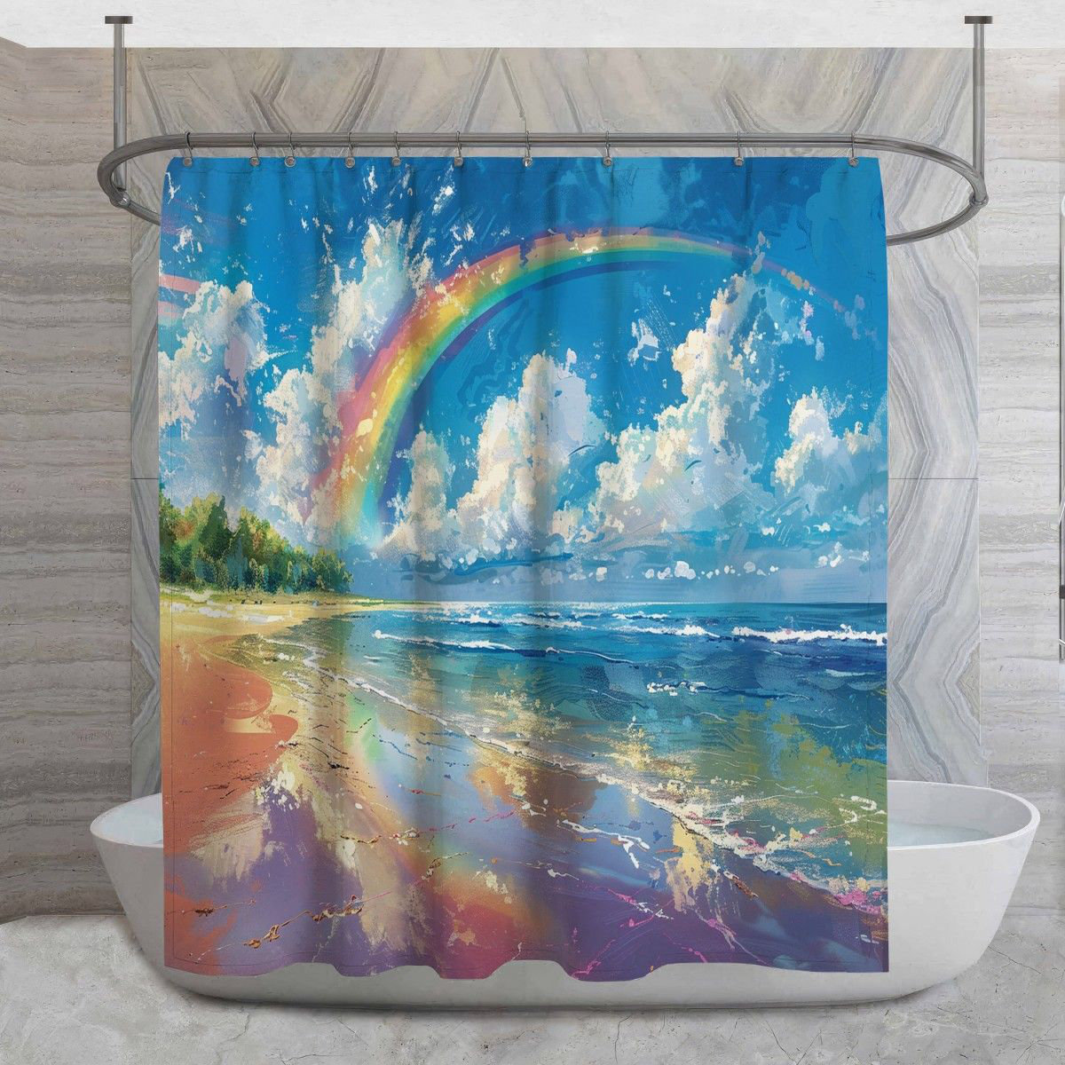 Rosecliff Heights Castrovinci Shower Curtain | Wayfair