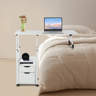 SUNYOU Overbed Table with Wheels-Height Adjustable Over Bed Desk ...