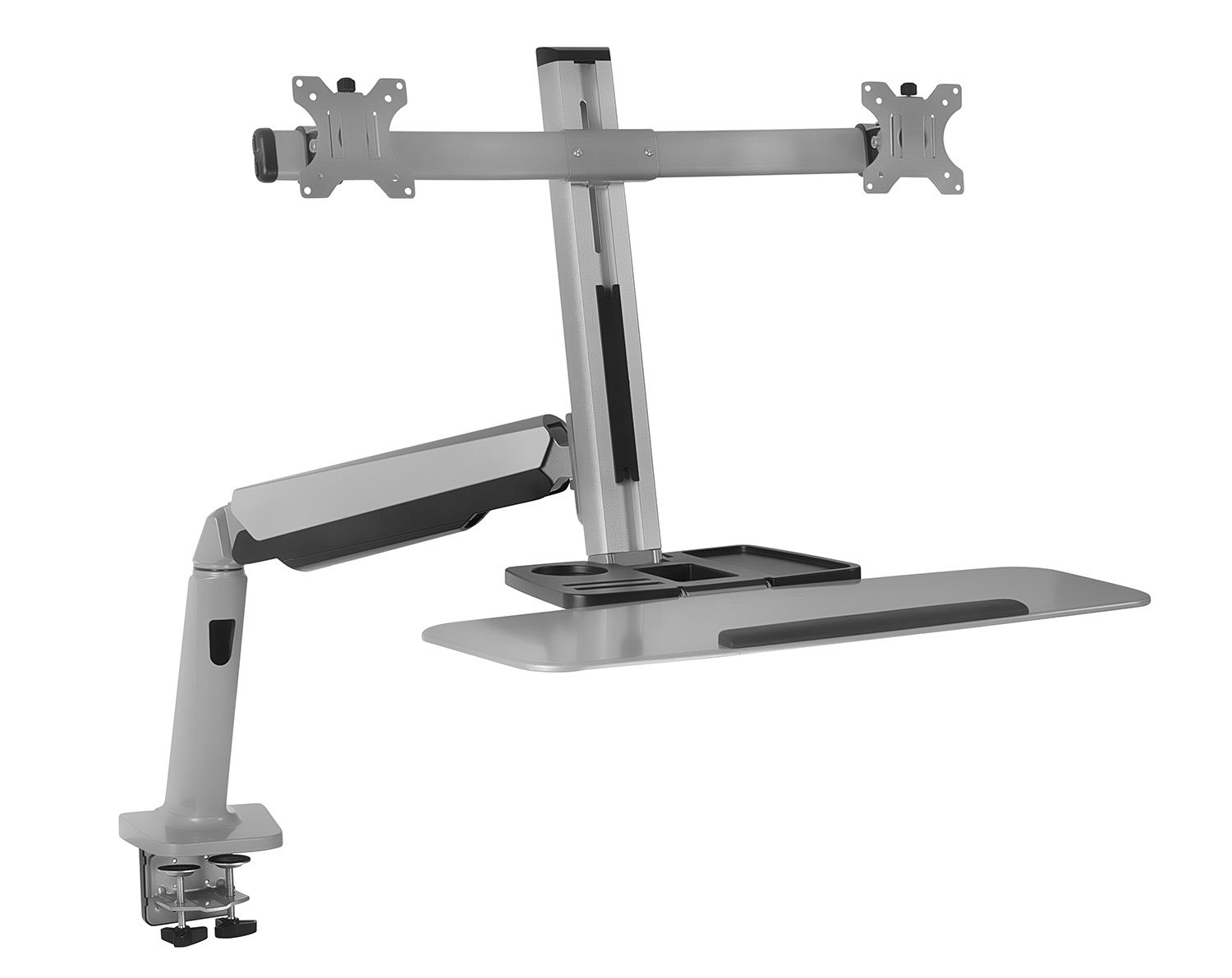 Mount-it Mount-It! Height Adjustable Stand Up Workstation with Dual ...
